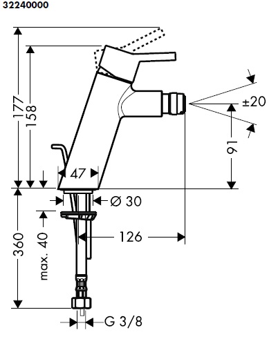 Hansgrohe Egykaros bidécsaptelep, króm 32240000 - Kádkirály.hu - Akciós ...
