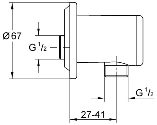 Grohe Relexa fali csatl. Könyök, km 1/2 (28626000) - Kádkirály.hu ...