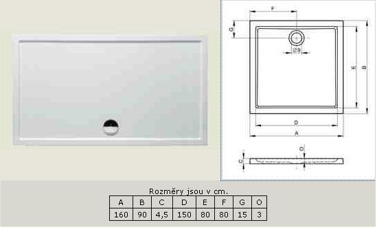 Riho ZÜRICH 258 téglalap 90x160 akril zuhanytálca DA66 - Kádkirály.hu - Akciós kád, kádak ...